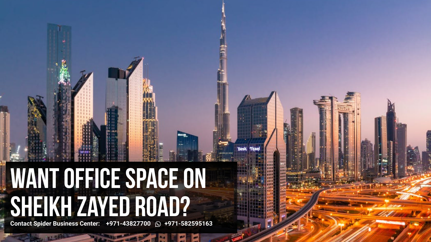 office-space-for-rent-on-Sheikh-Zayed-Road | Spider Business Center